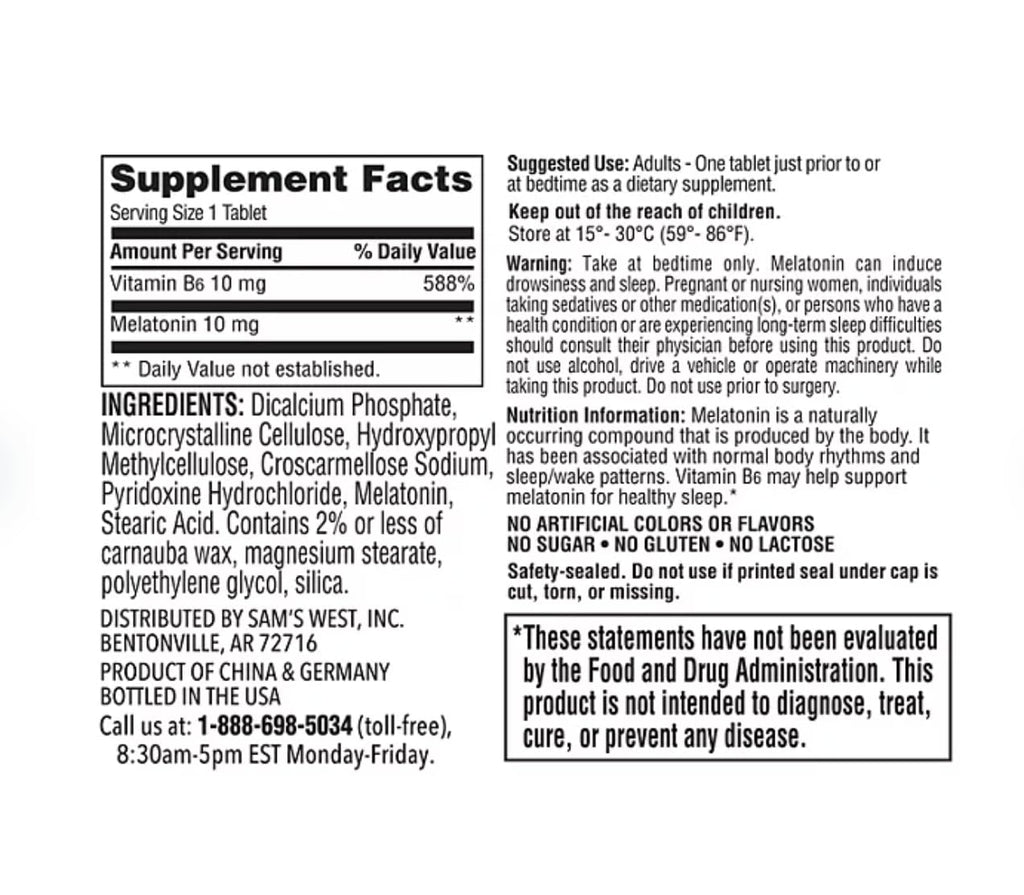 natural sleep aid melatonin tablets