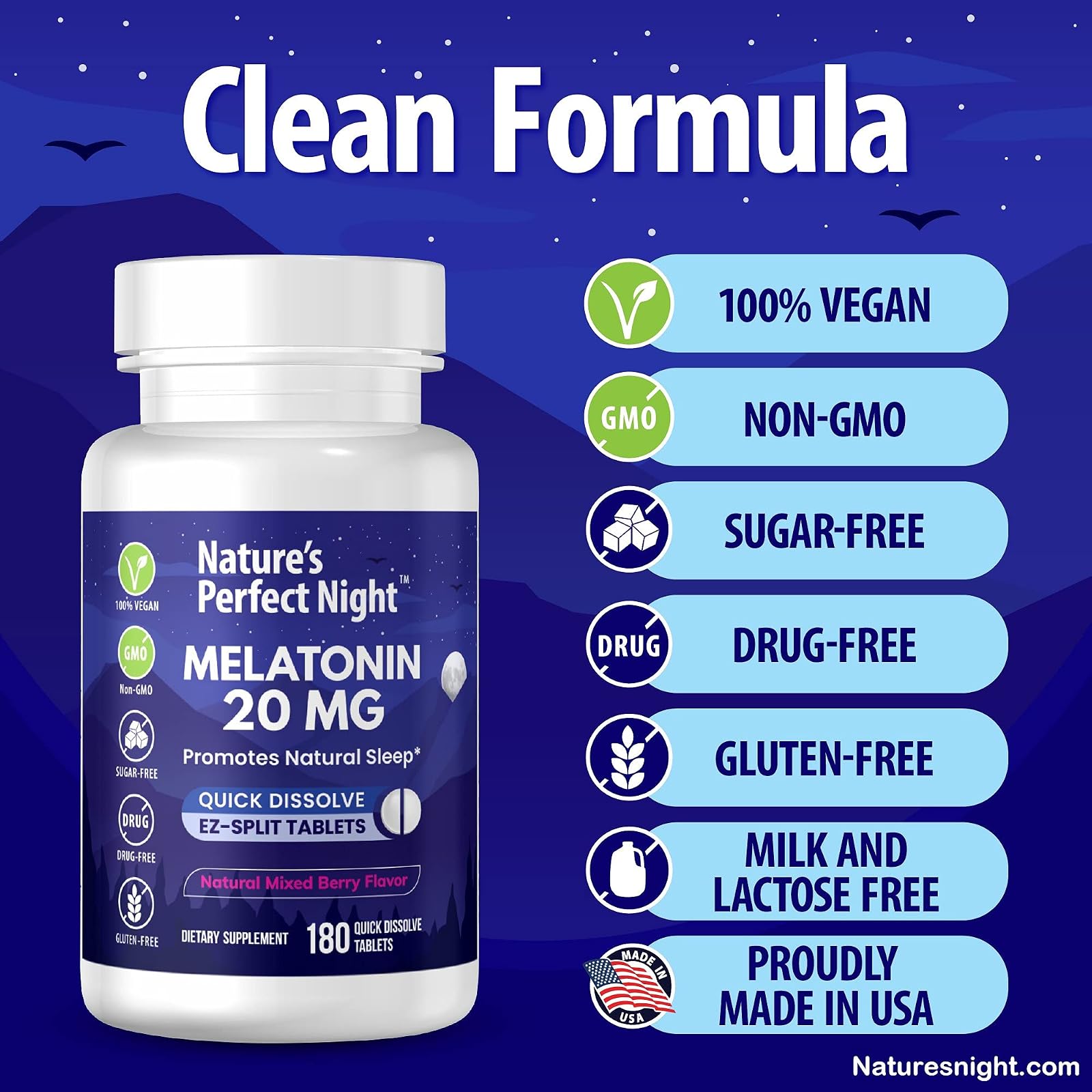 natural sleep aid melatonin tablets