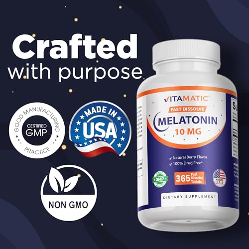 Natural sleep aid melatonin tablets