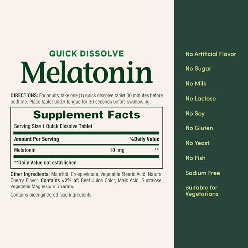 natural sleep aid melatonin tablets