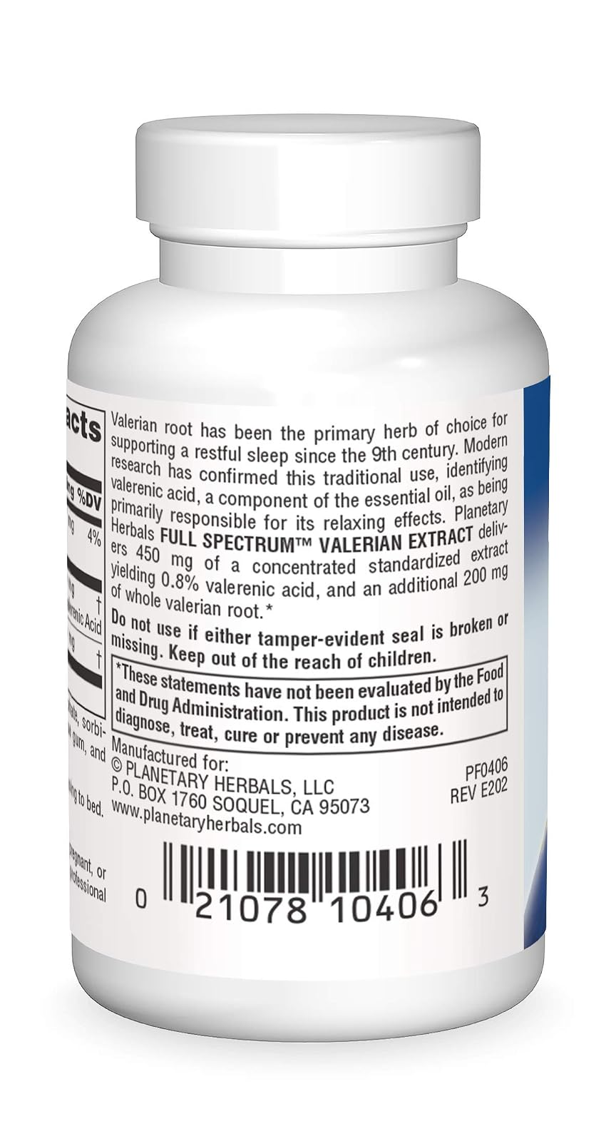Natural sleep aid Valerian Extract from Planetary Herbals