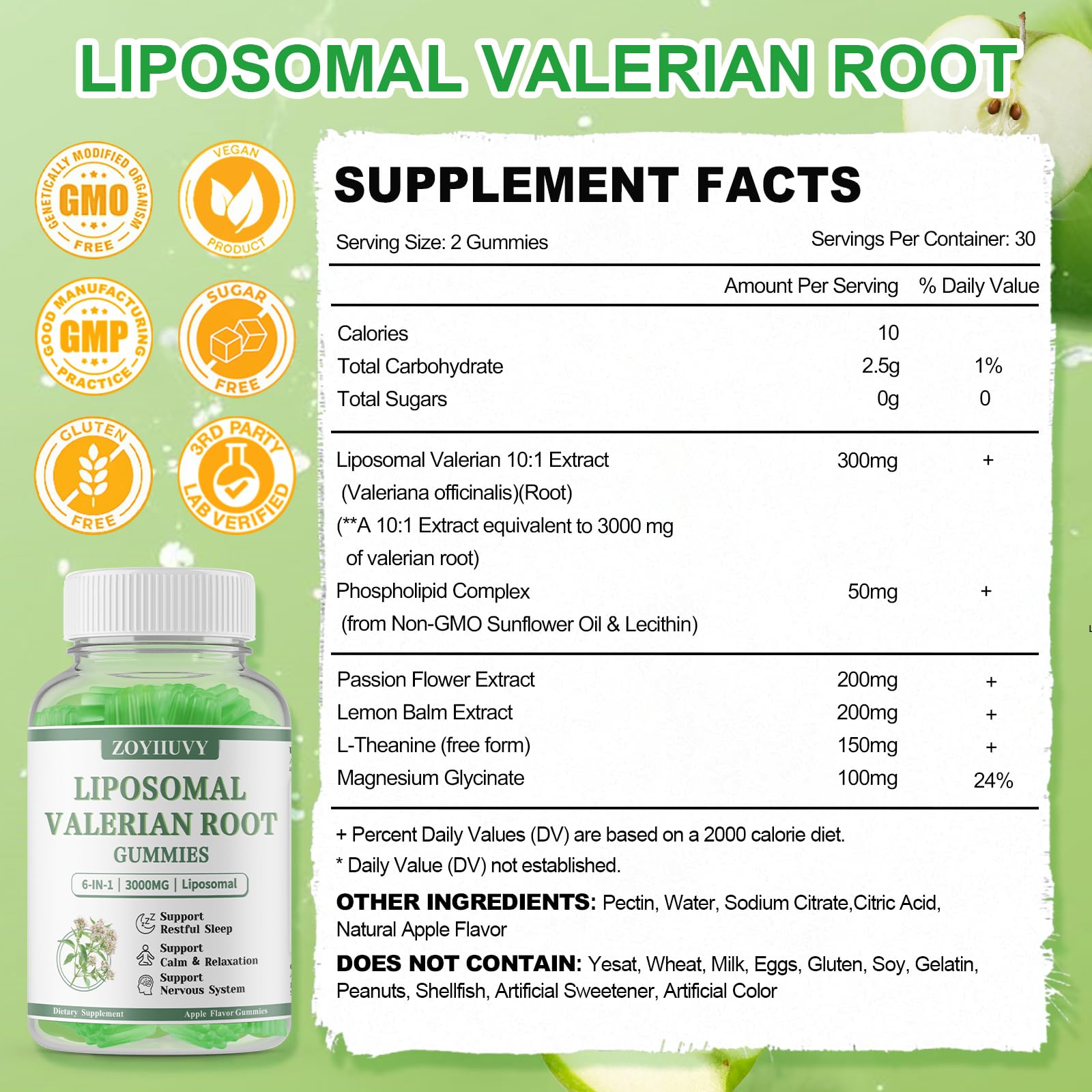 Natural sleep aid valerian gummies