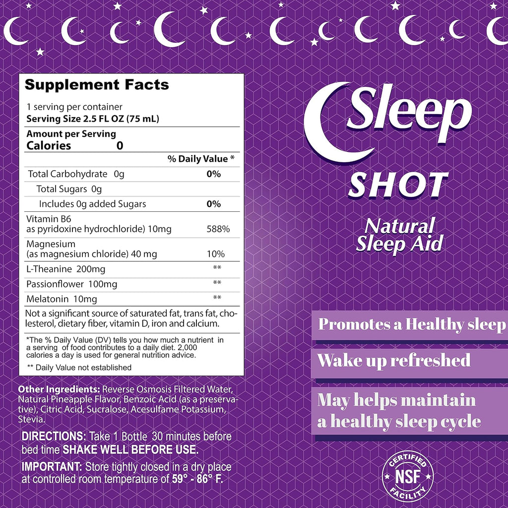 Natural sleep aid with 10 mg melatonin