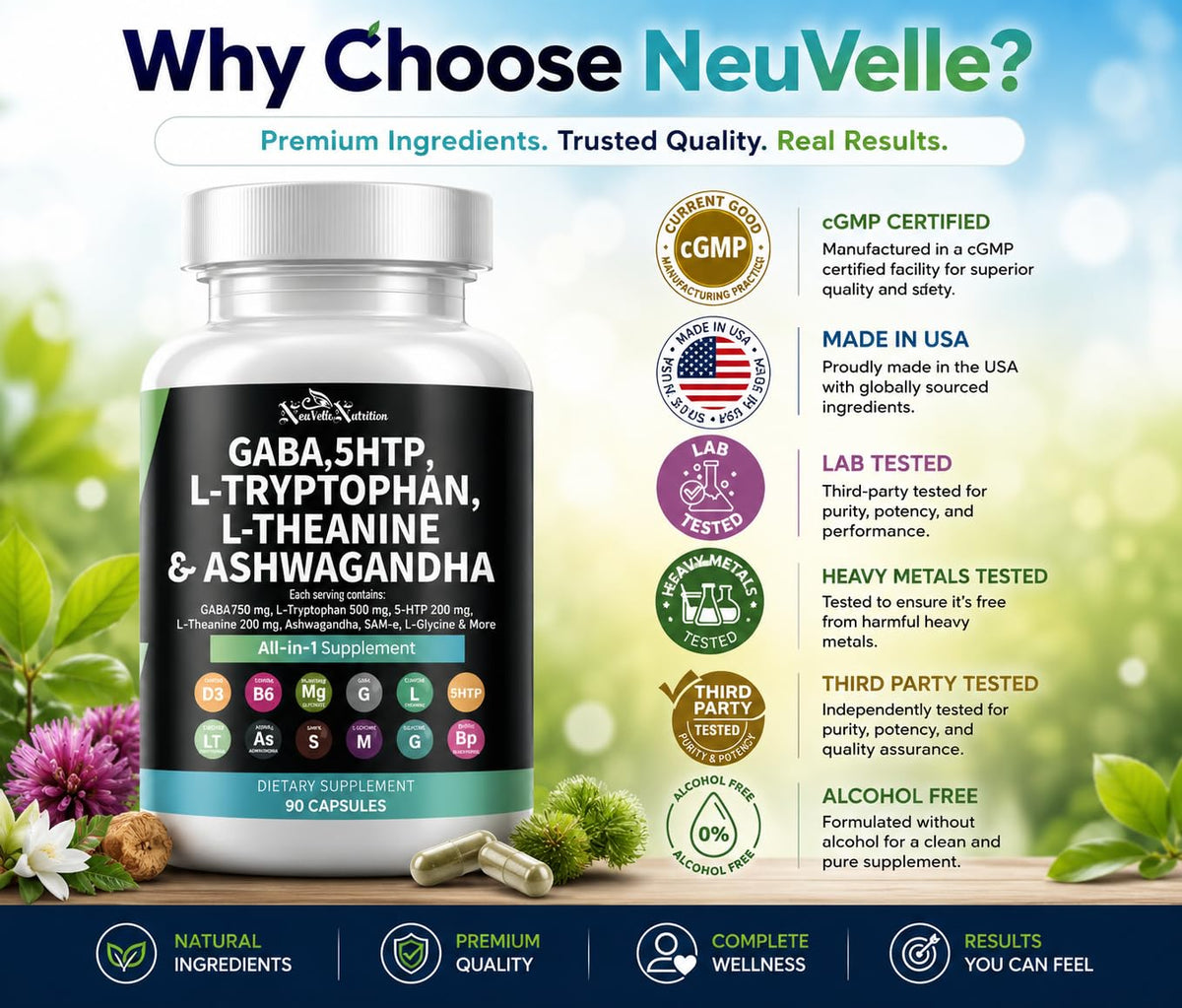 Natural sleep aid with GABA Complex