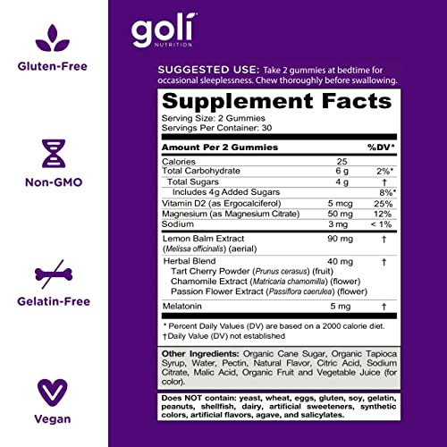 Natural sleep aid with Goli gummies