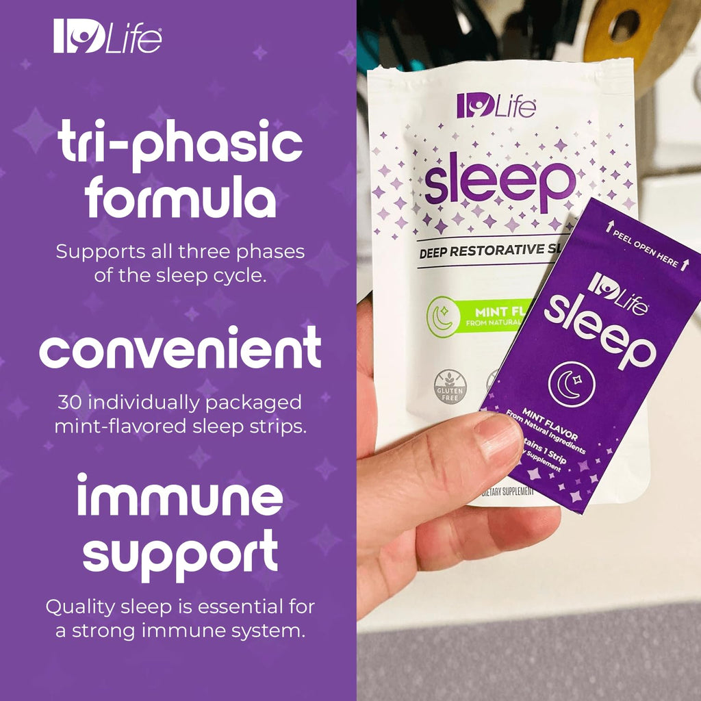 natural sleep aid with IDLife melatonin strips