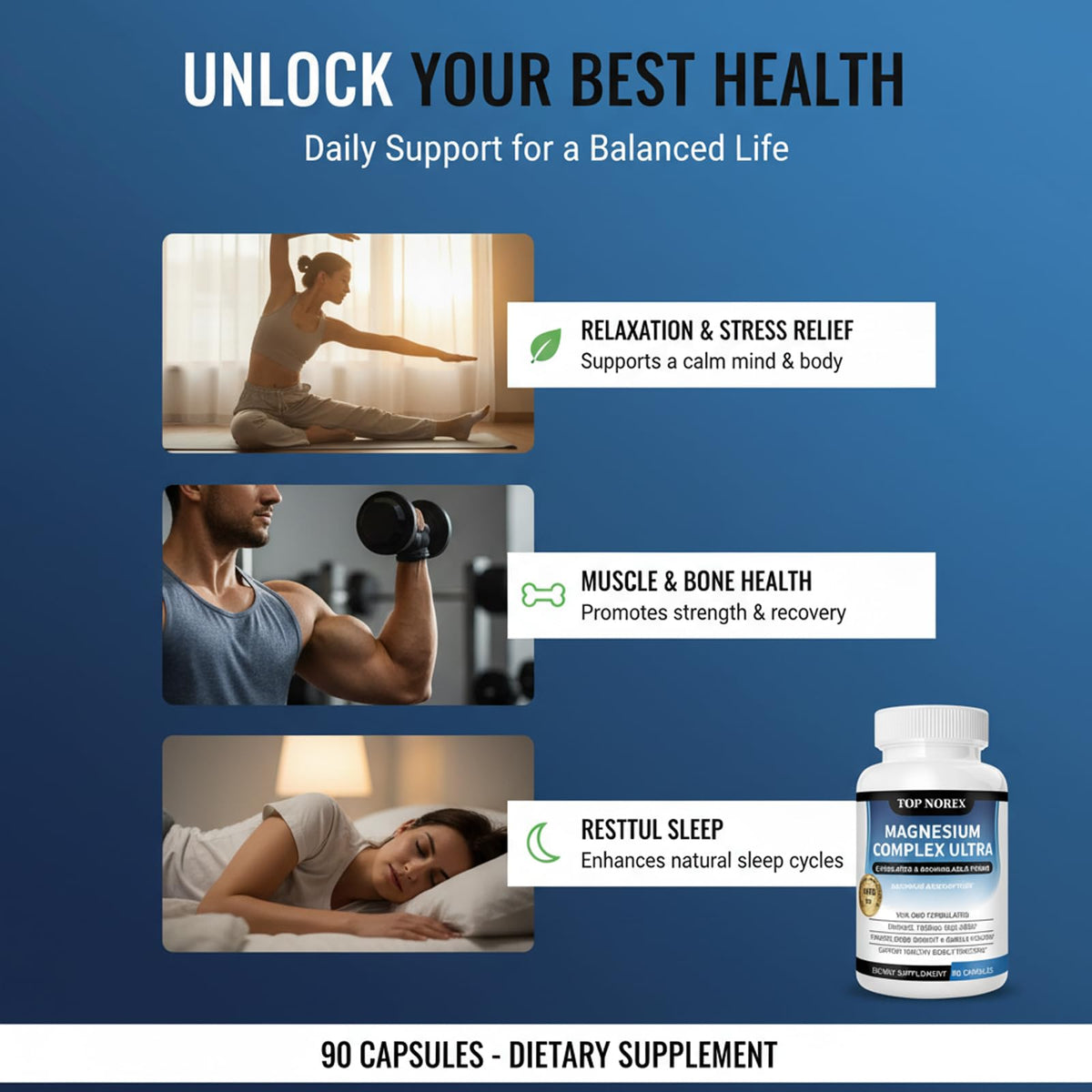 Natural sleep aid with magnesium complex