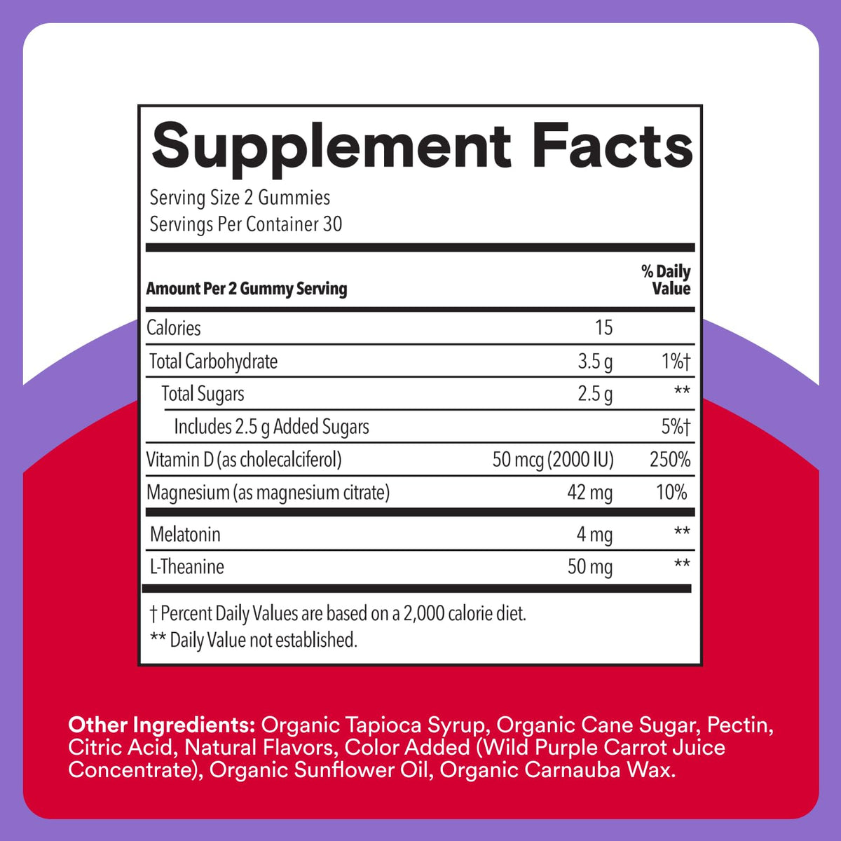 Natural sleep aid with melatonin