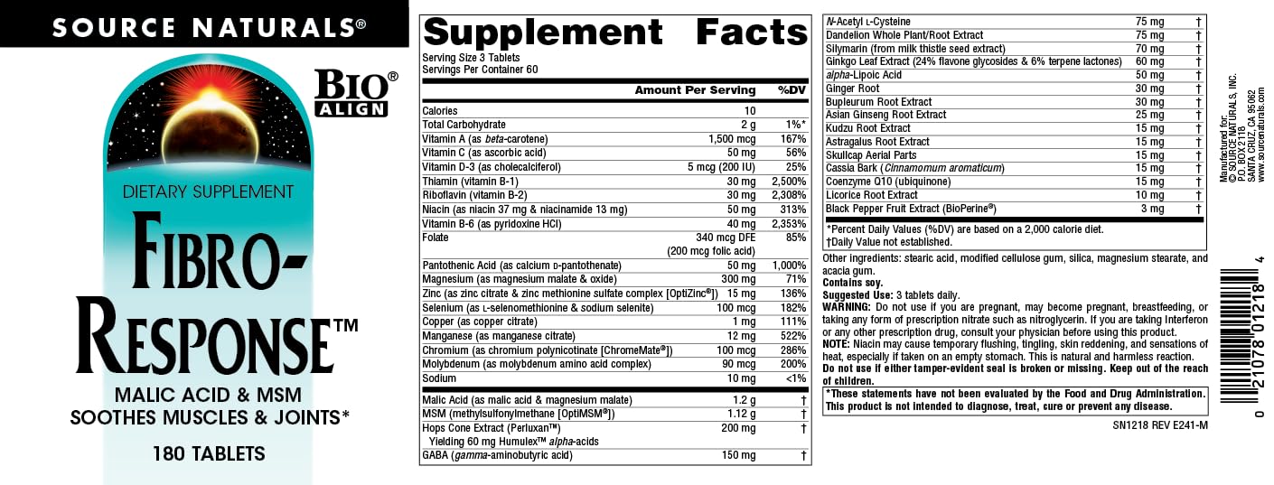 Natural sleep aid with MSM