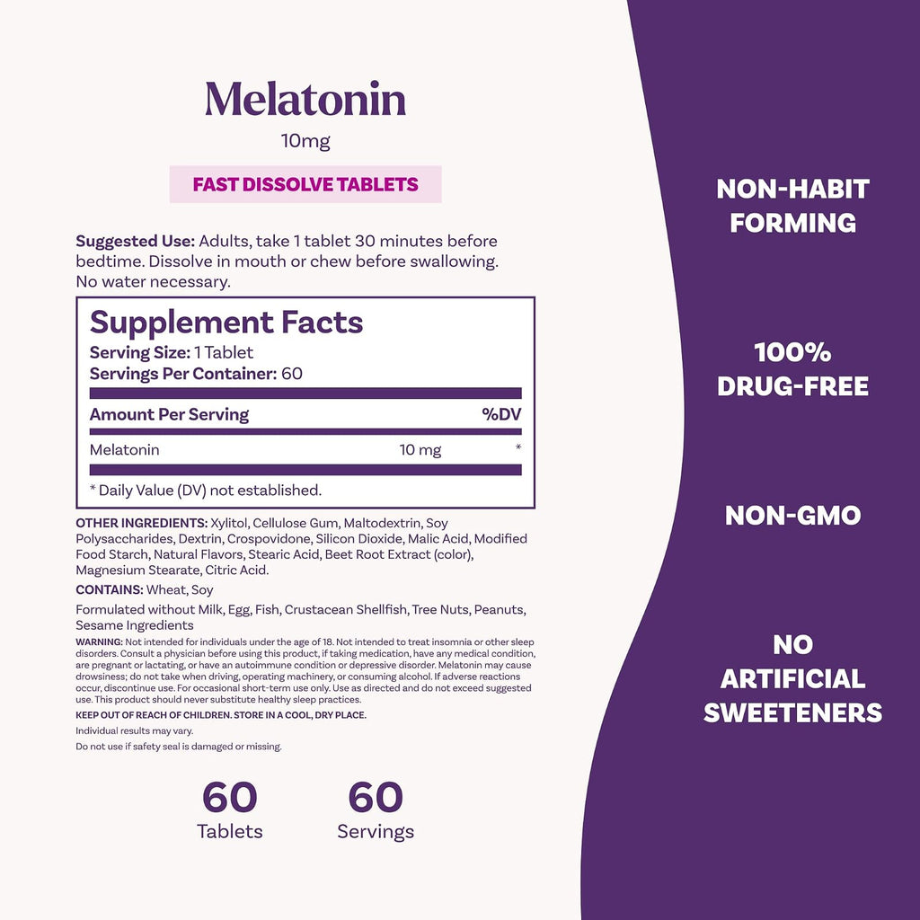 natural sleep support melatonin tablets