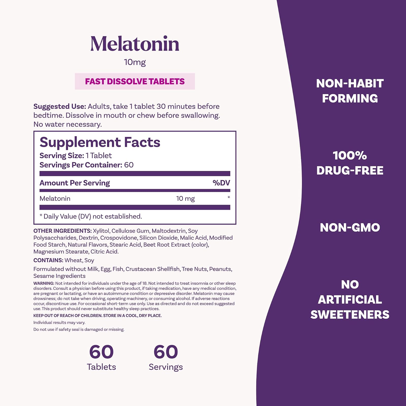 natural sleep support melatonin tablets