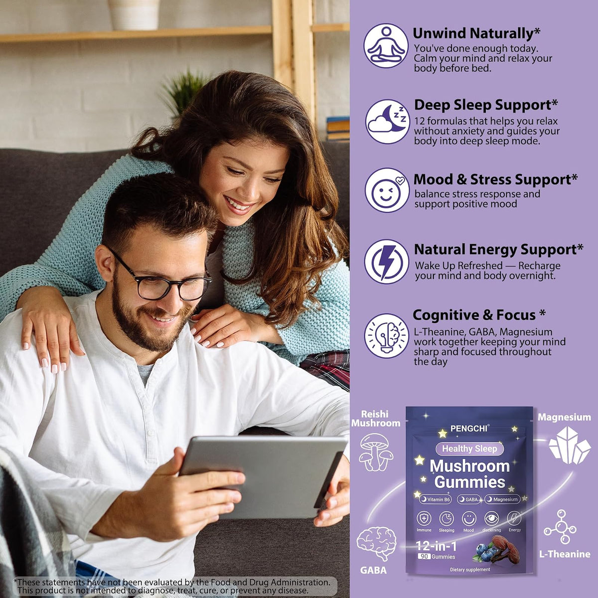 natural sleep support mushroom gummies