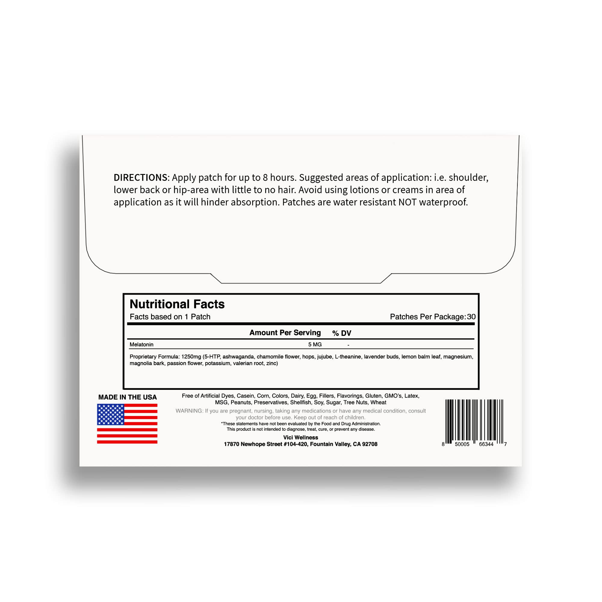 natural sleep support vitamin patches