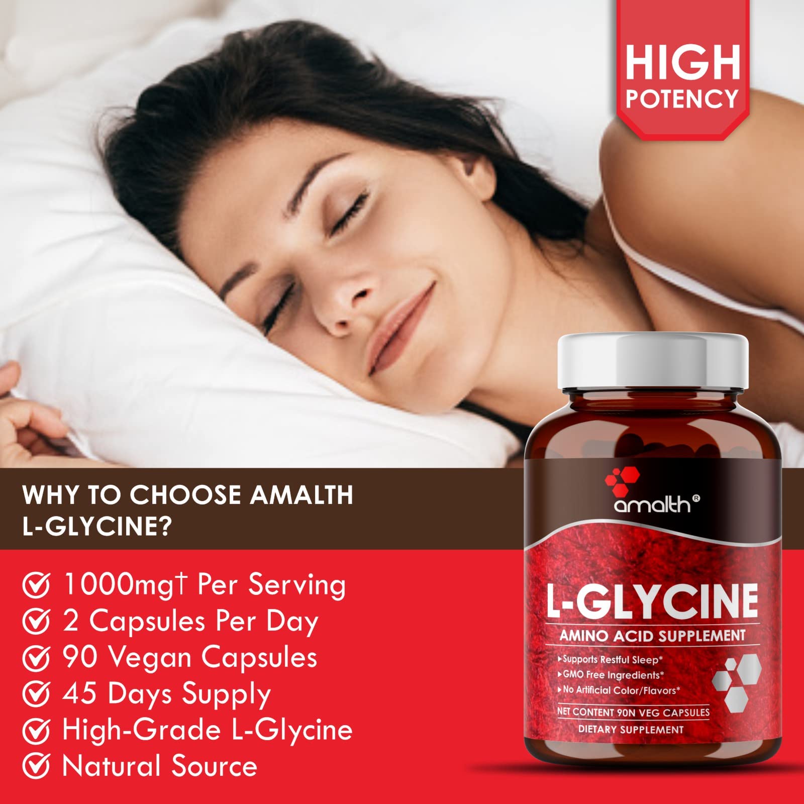 natural sleep support with L-Glycine