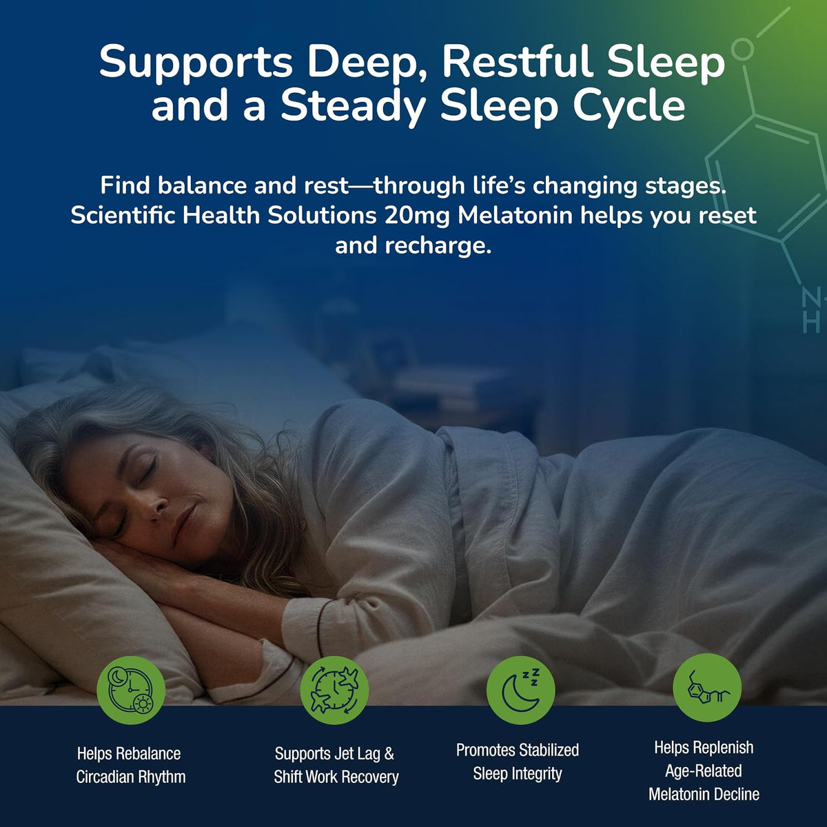 Natural sleep support with melatonin