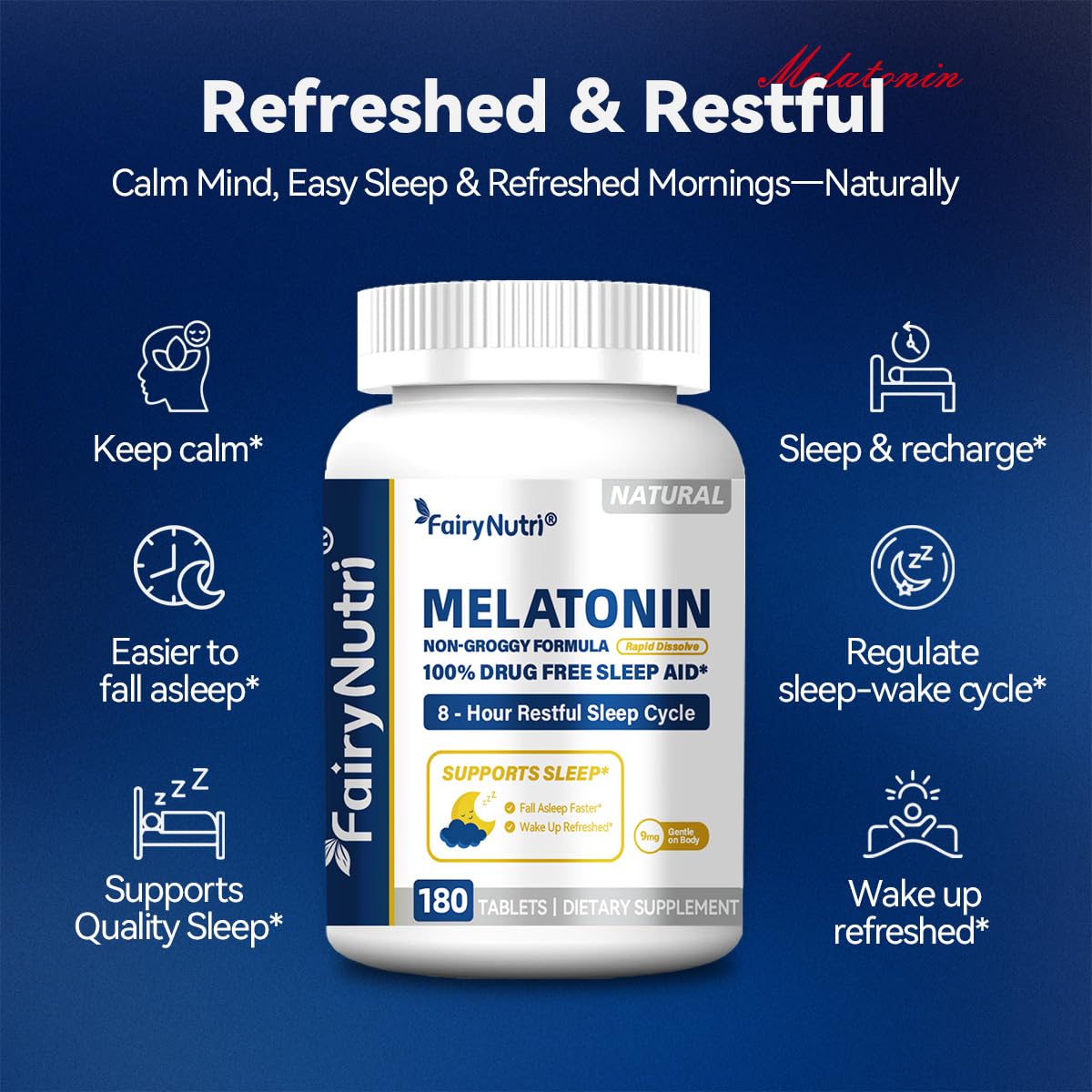 Natural sleep support with melatonin