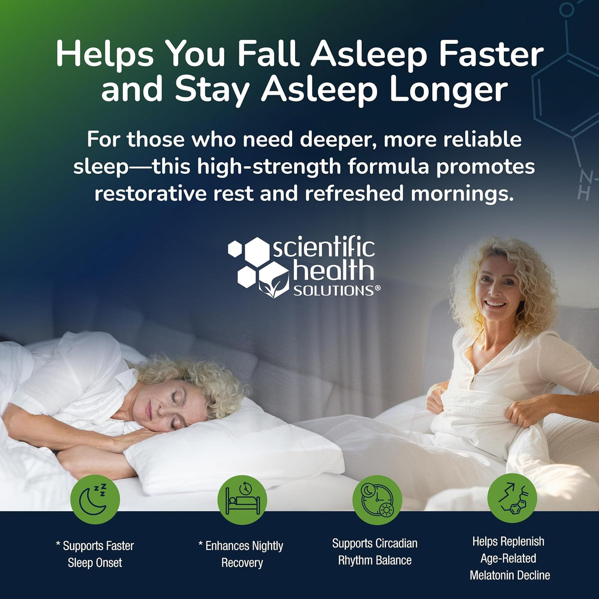 Natural sleep support with melatonin