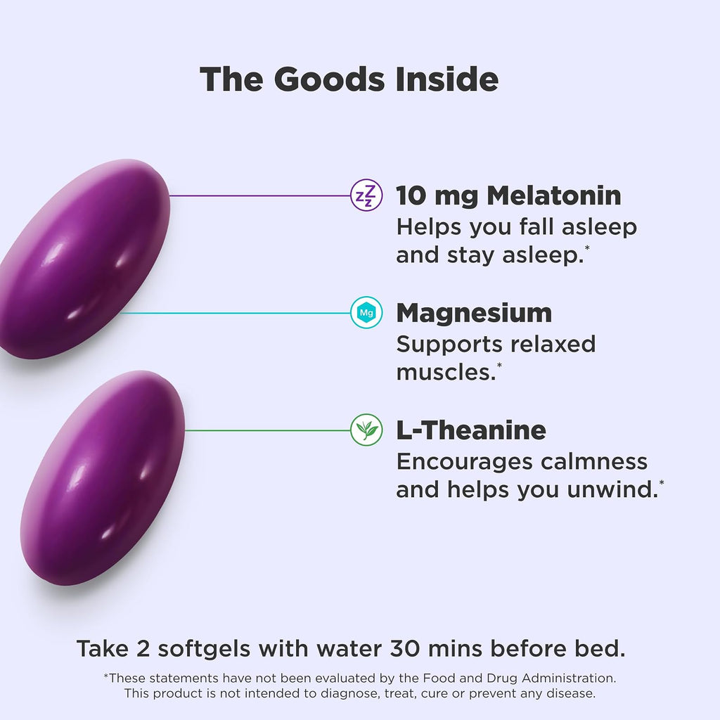 natural sleep support with OLLY softgels