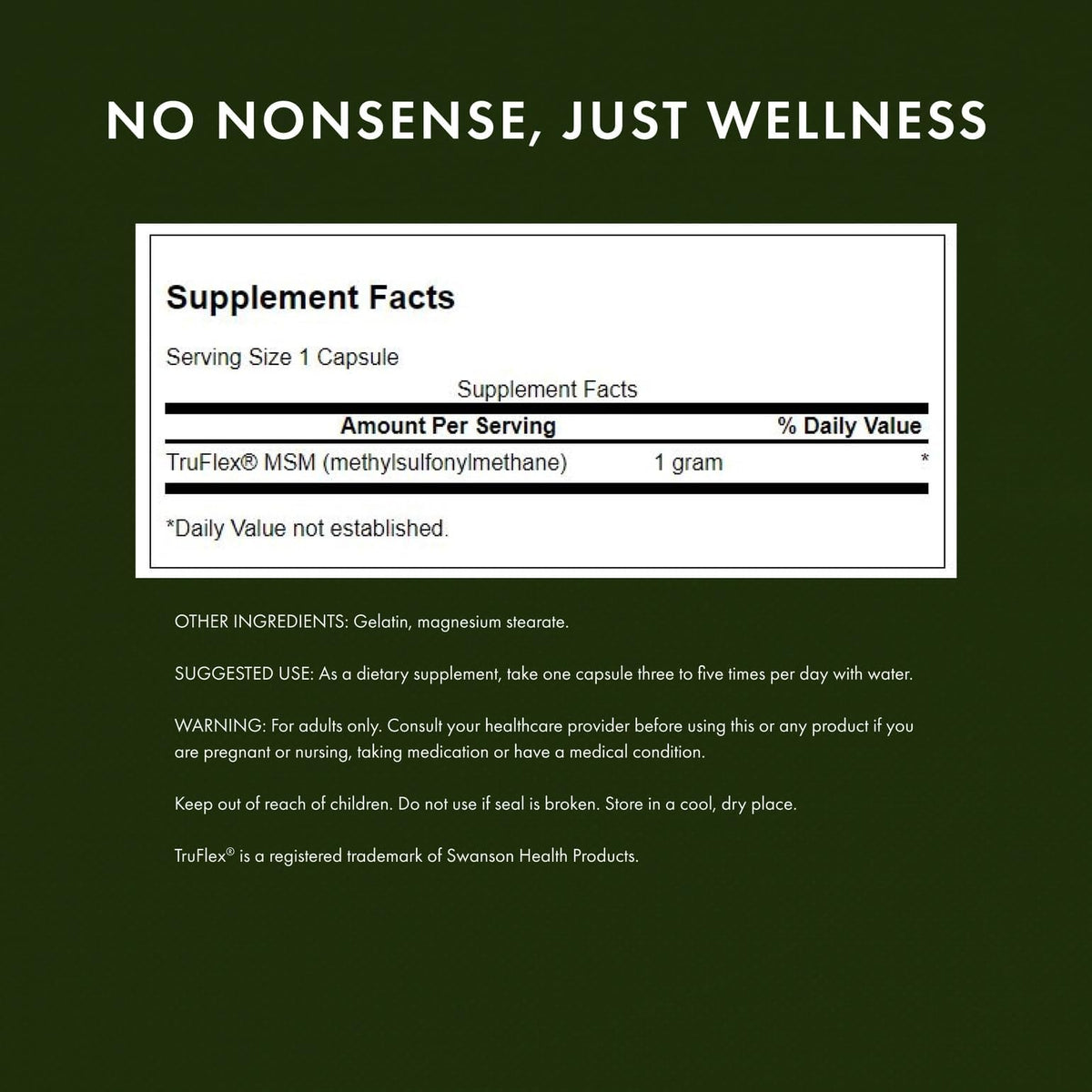 natural sleep support with Swanson MSM