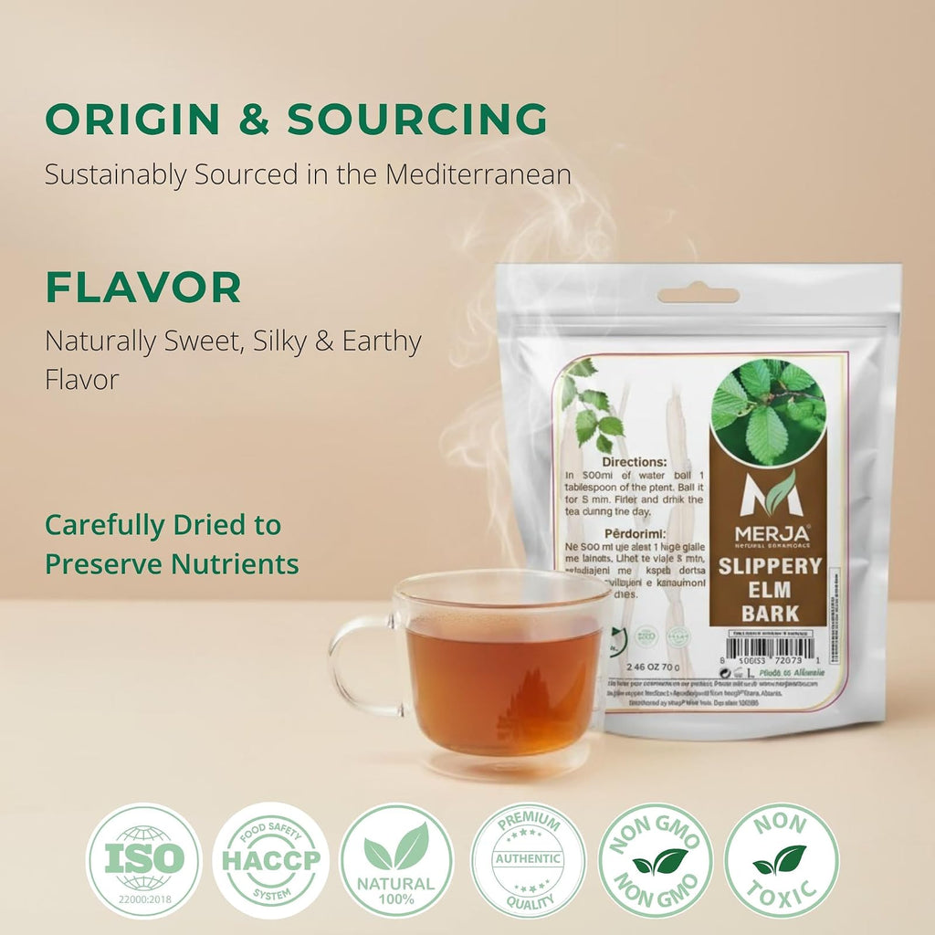 Natural Slippery Elm Bark Tea for wellness