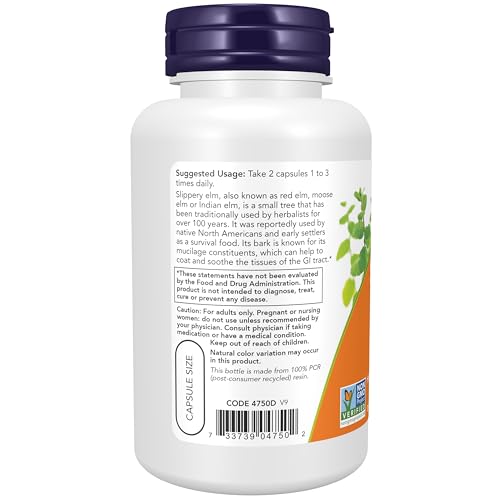 Natural Slippery Elm supplement for throat comfort
