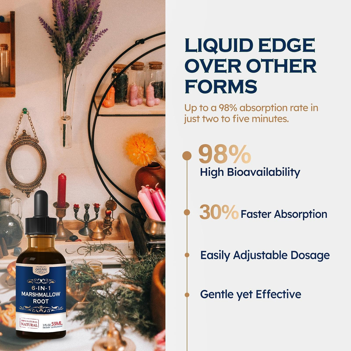Natural soothing marshmallow extract