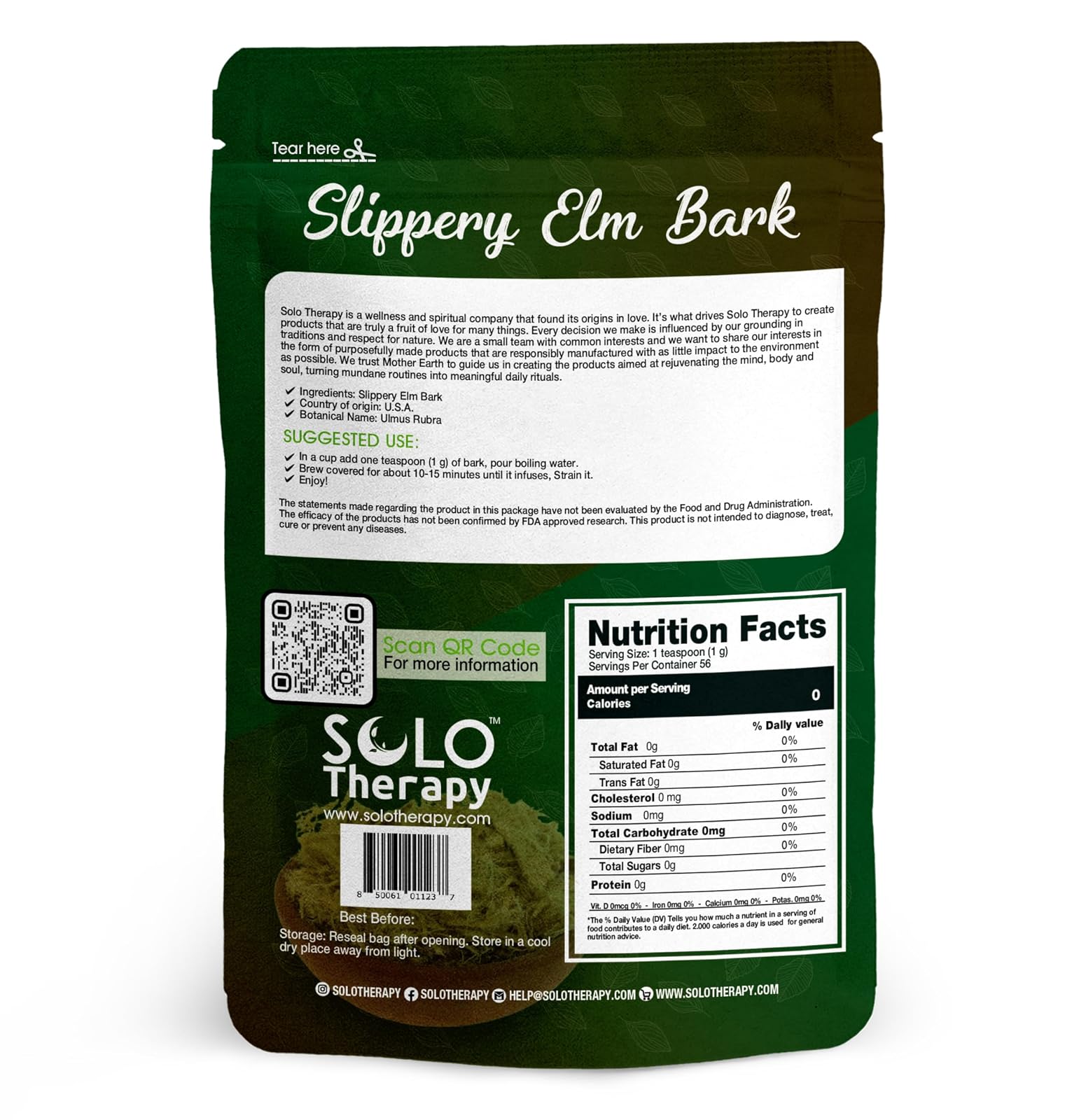 natural soothing slippery elm tea