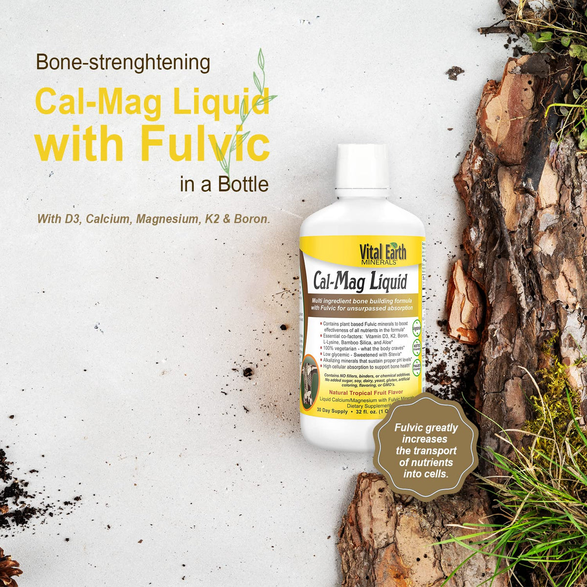 Natural source of calcium and magnesium