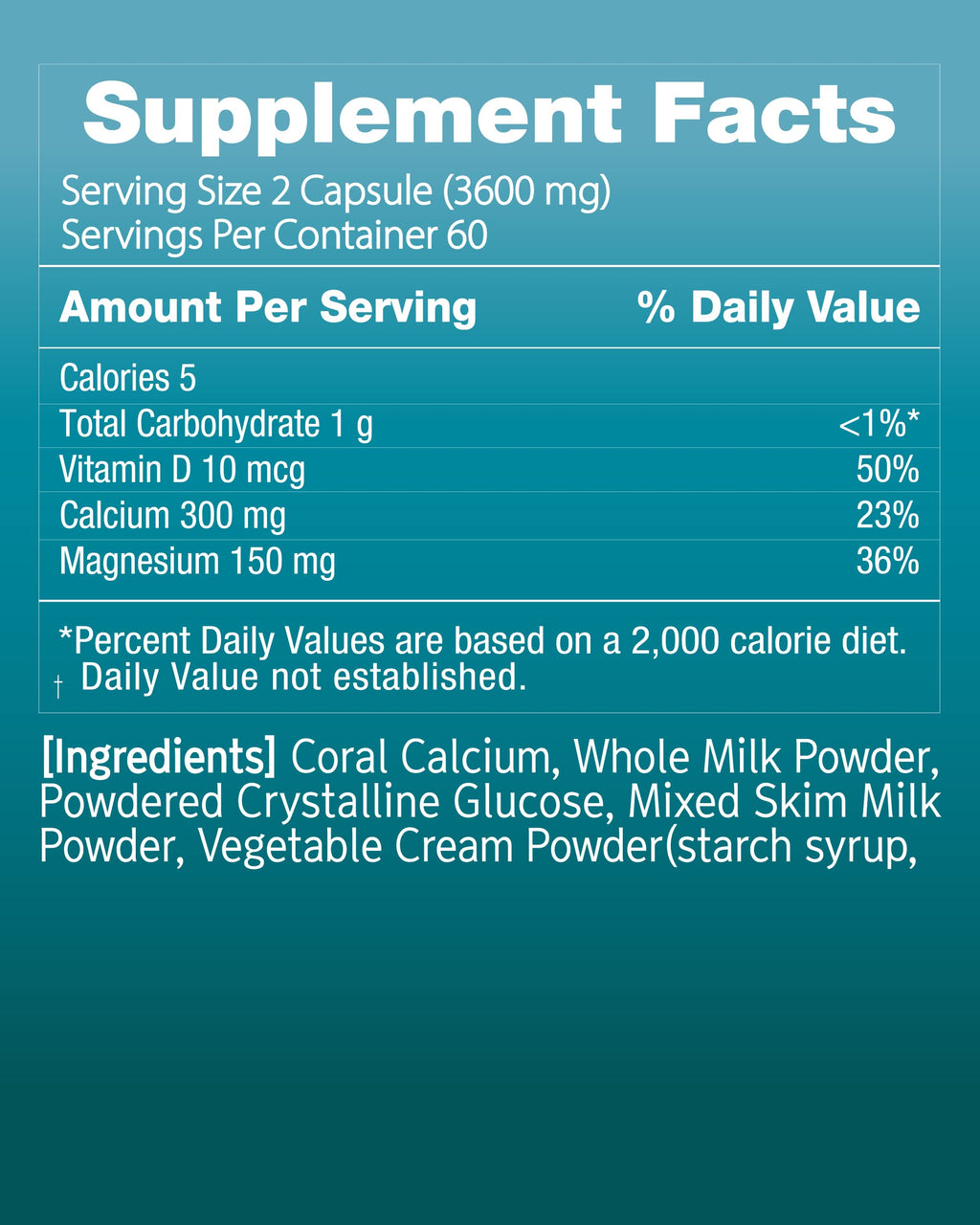 Natural source of calcium and magnesium