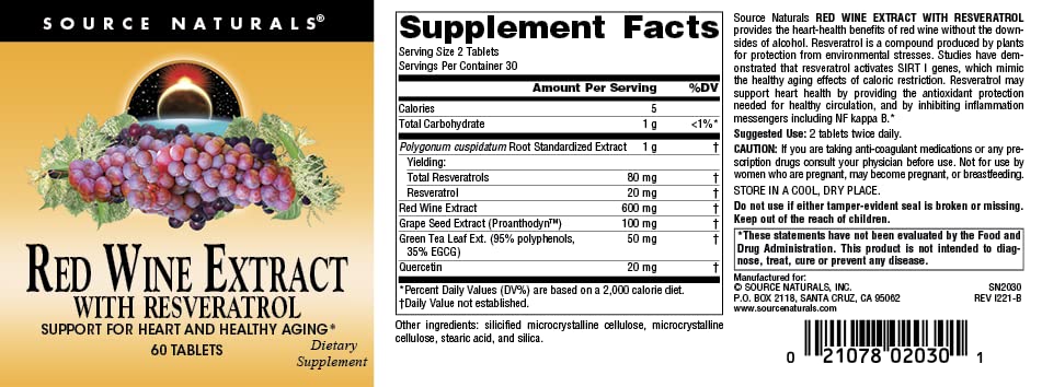 Natural source of resveratrol supplements