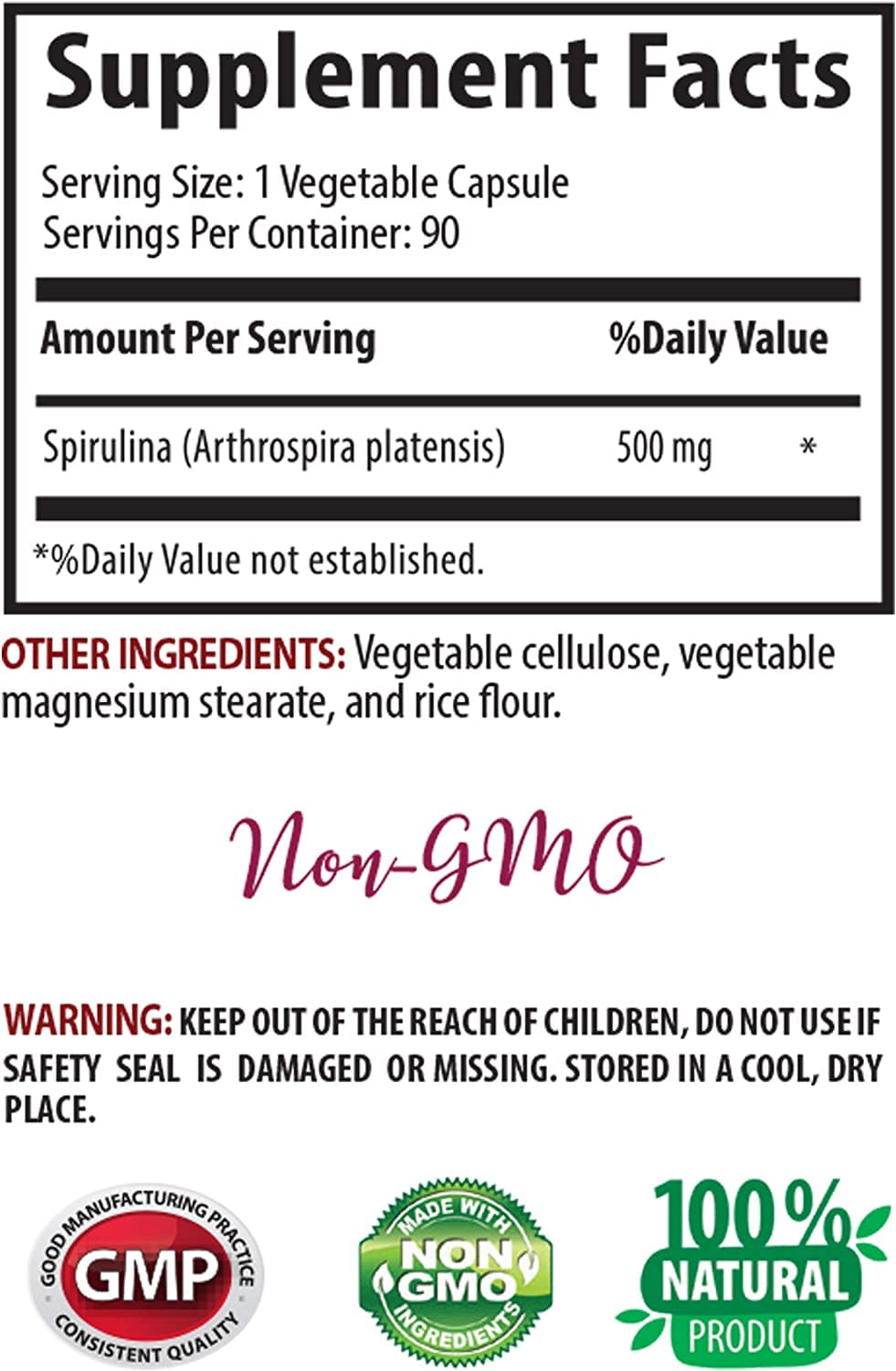 Natural source of spirulina protein