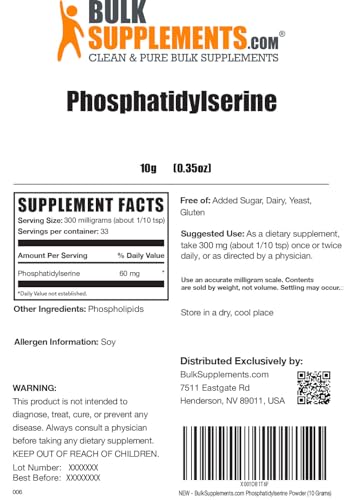 Natural soy bean phosphatidylserine source