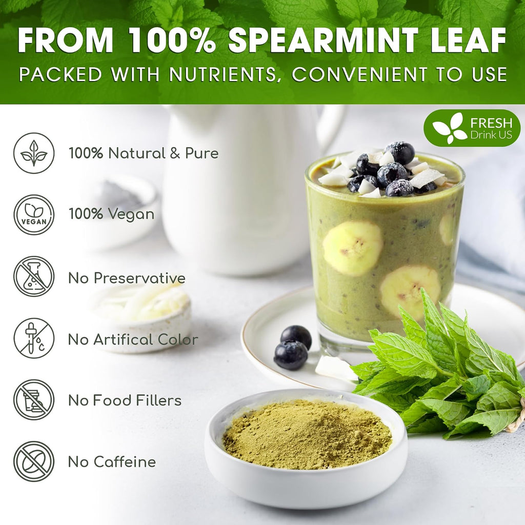 natural spearmint powder for soothing drinks