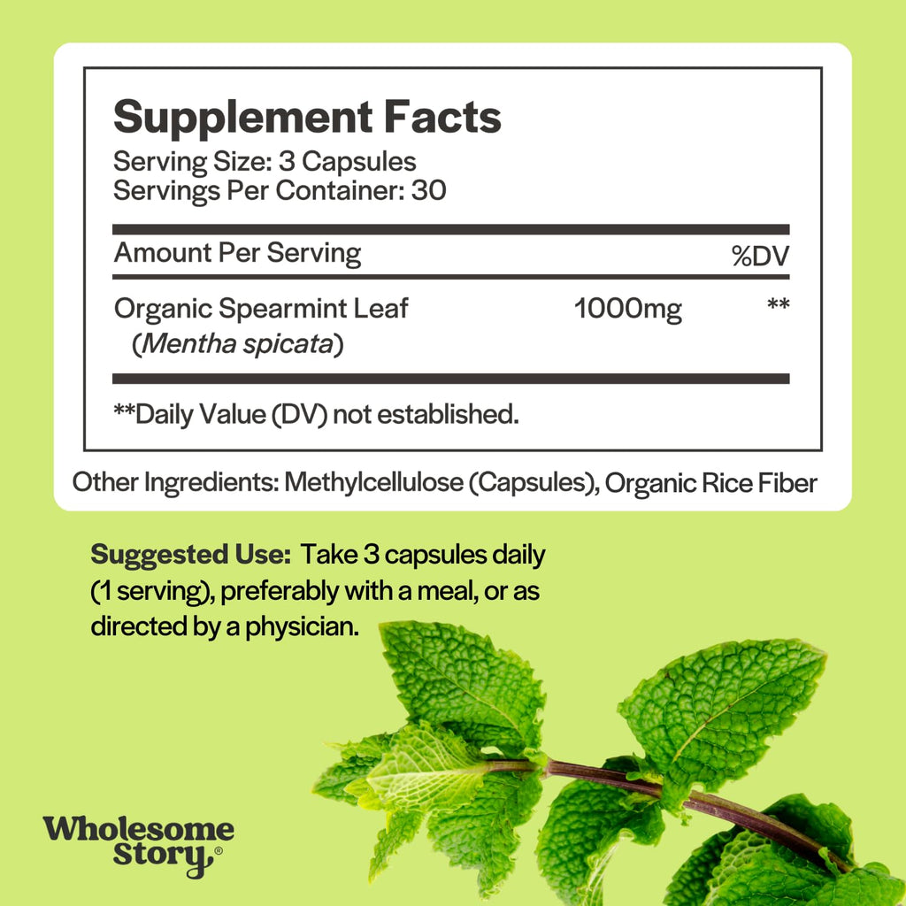 Natural spearmint supplement for wellness