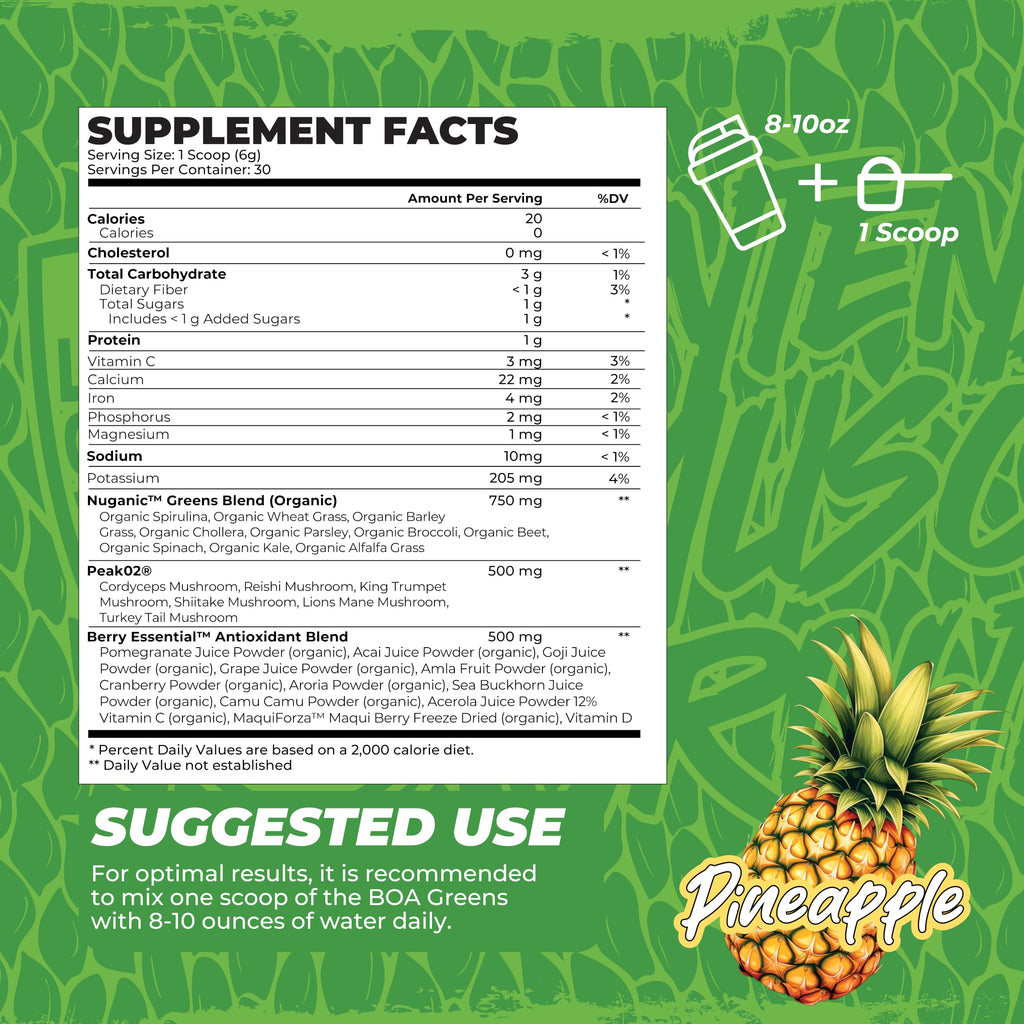 natural spirulina blend with fruits