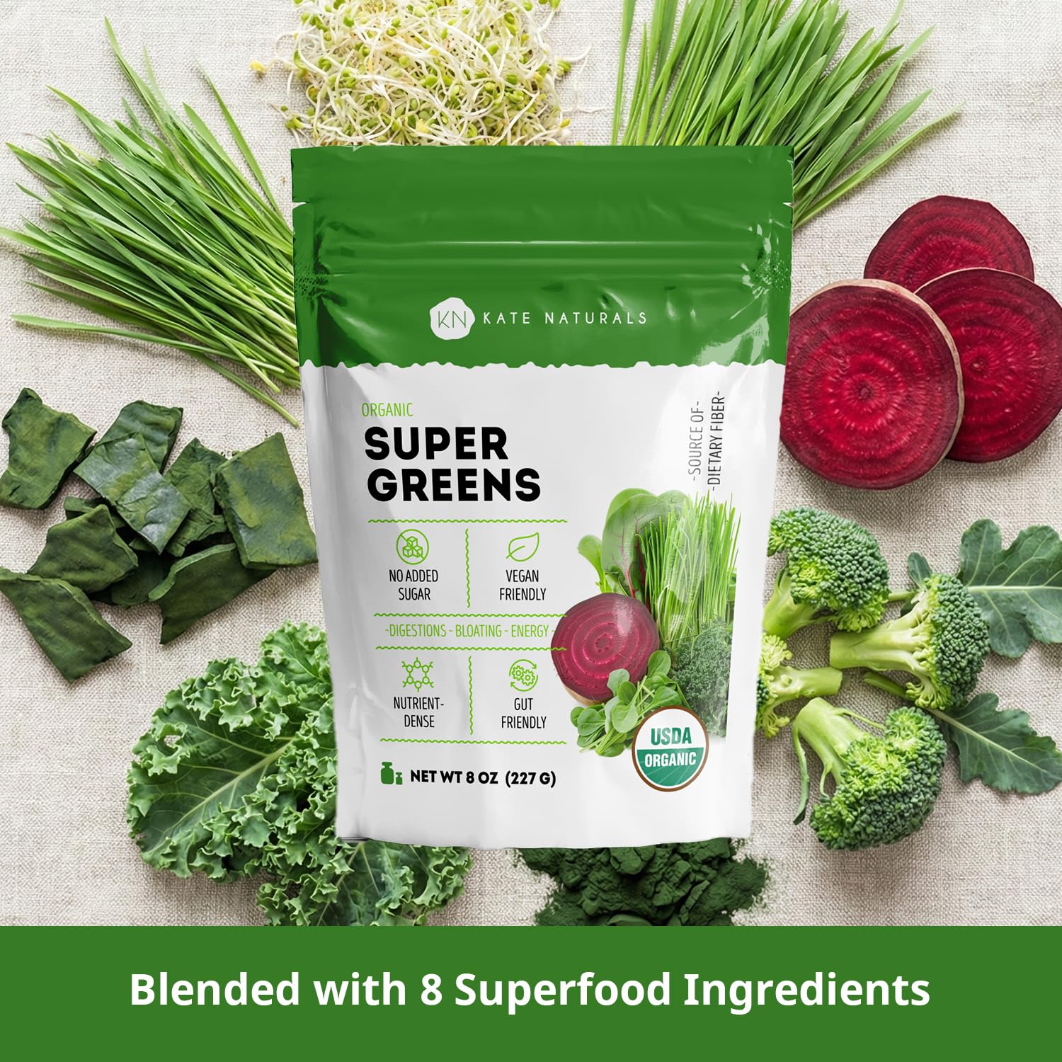 natural spirulina blend with probiotics