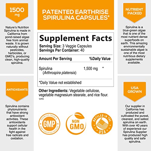 Natural spirulina for antioxidant support