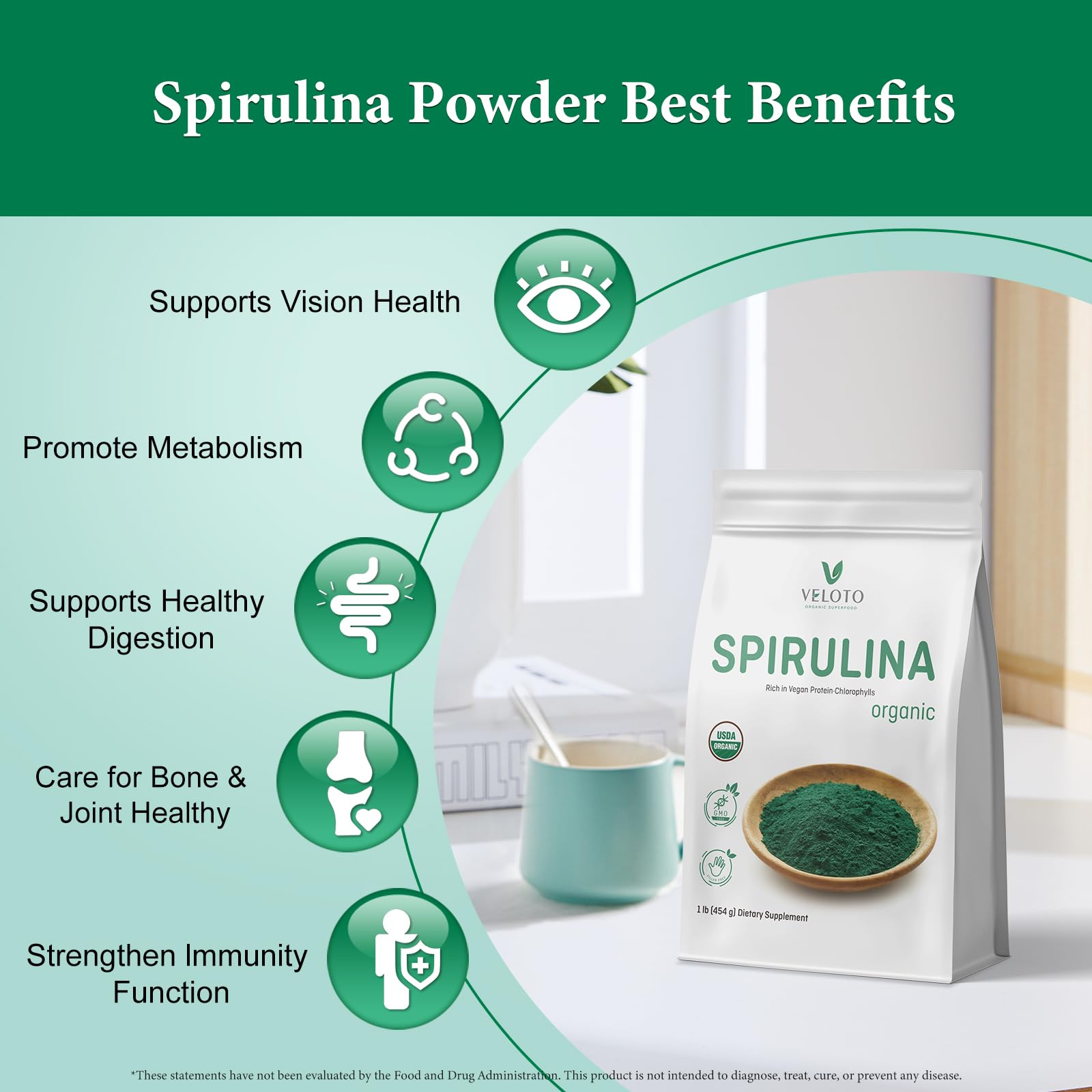 natural spirulina for detox support
