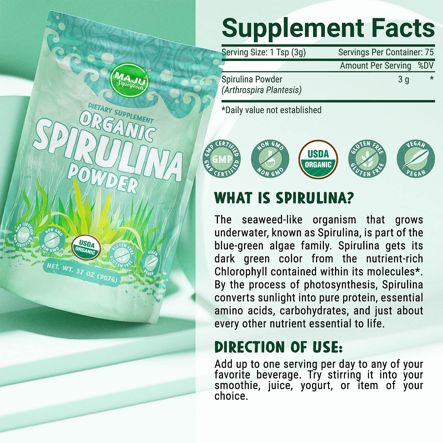 natural spirulina for detoxification