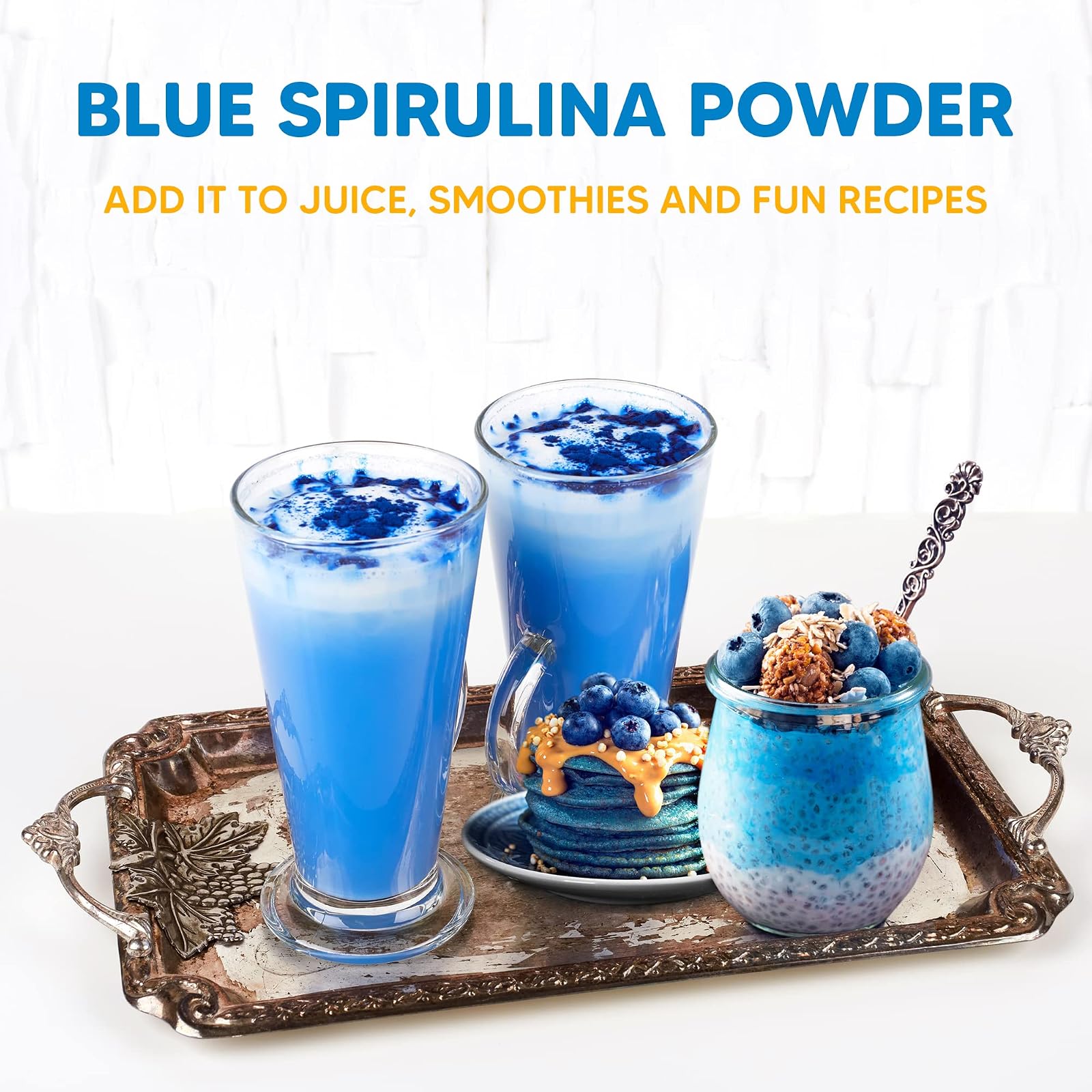 Natural spirulina for healthy recipes