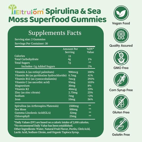Natural spirulina for immune support
