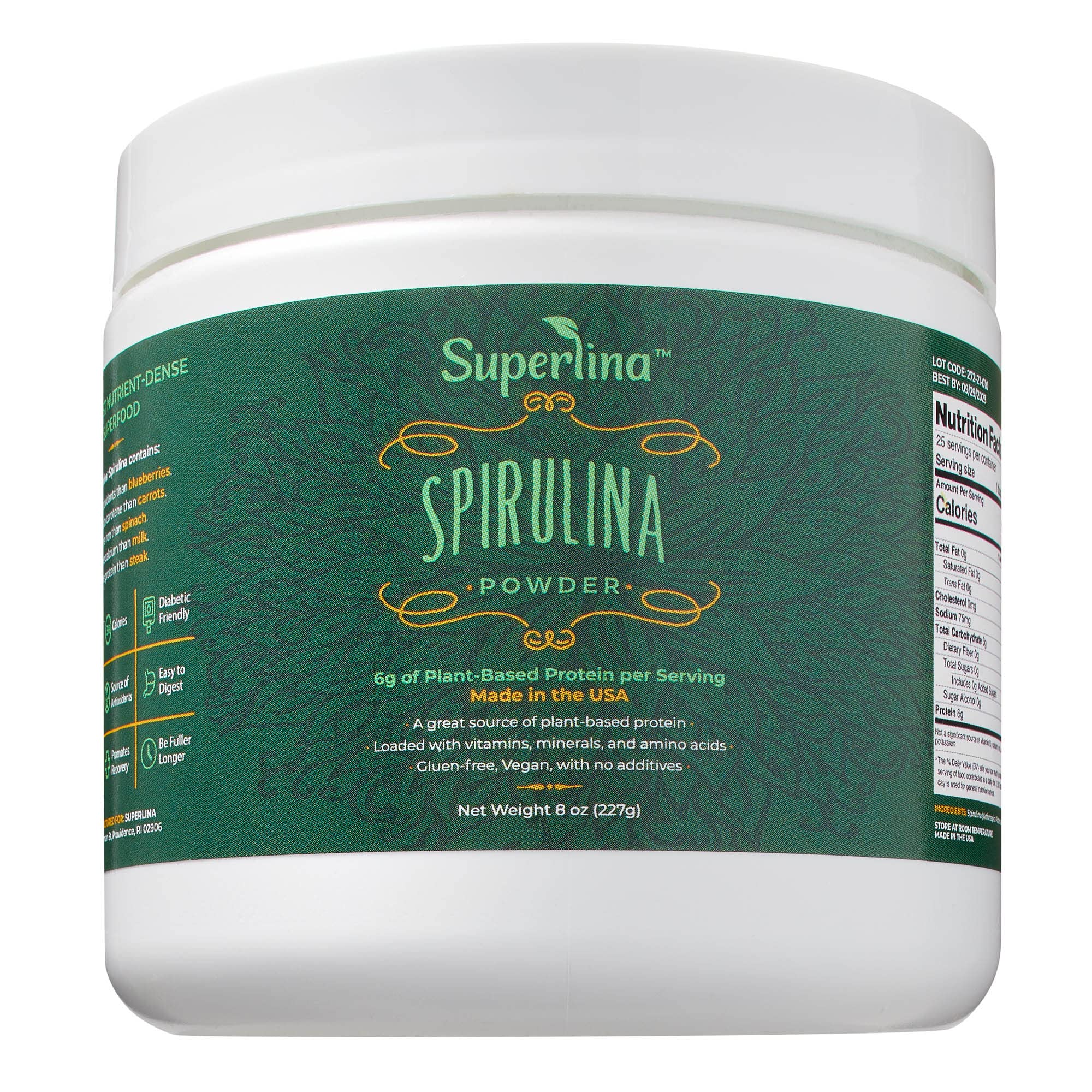 Natural spirulina powder for detox