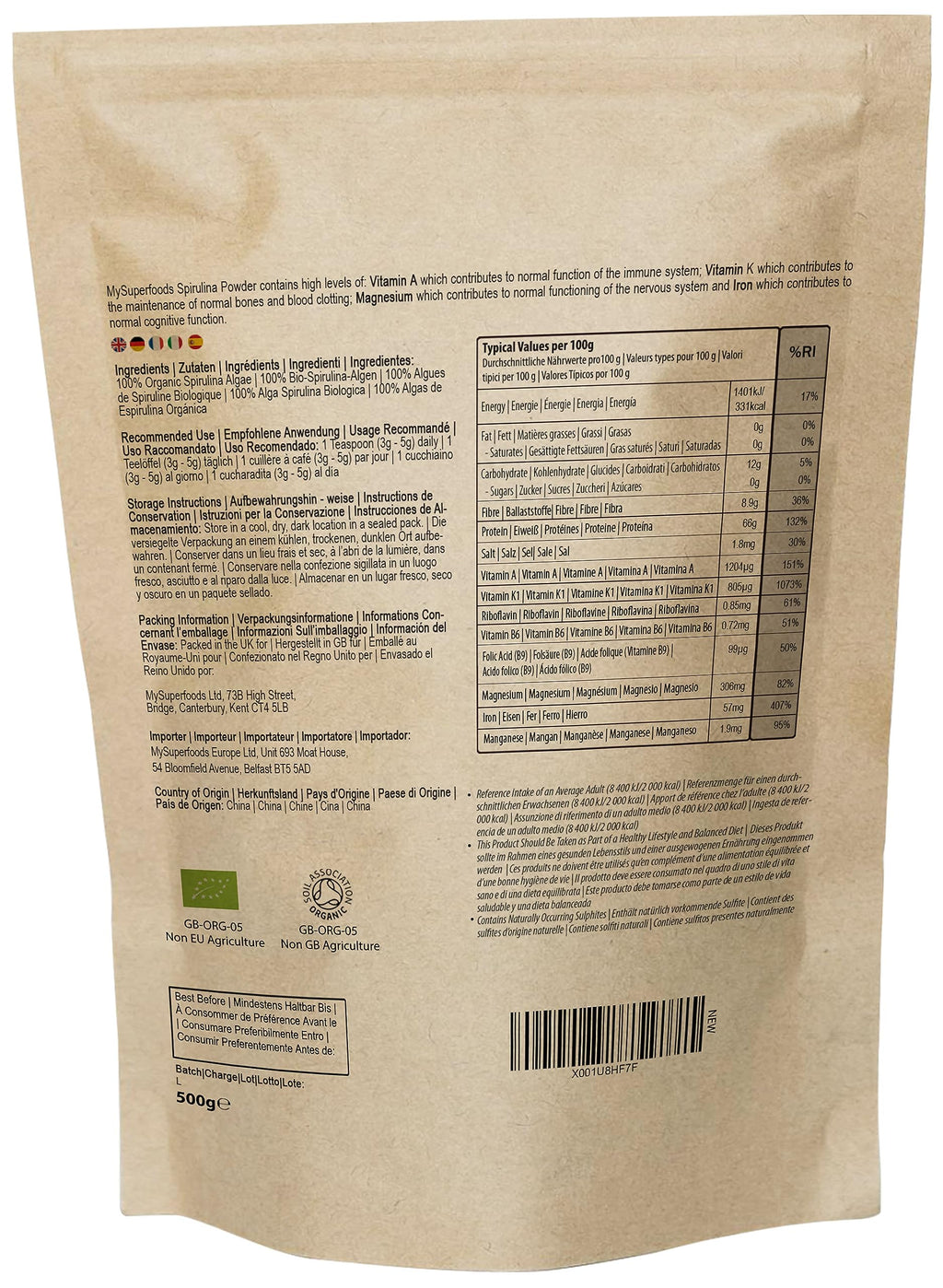 natural spirulina supplement for energy