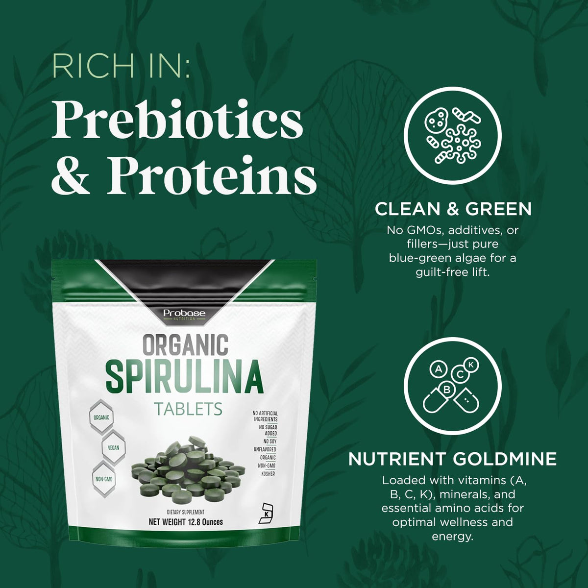 natural spirulina supplement for vitality