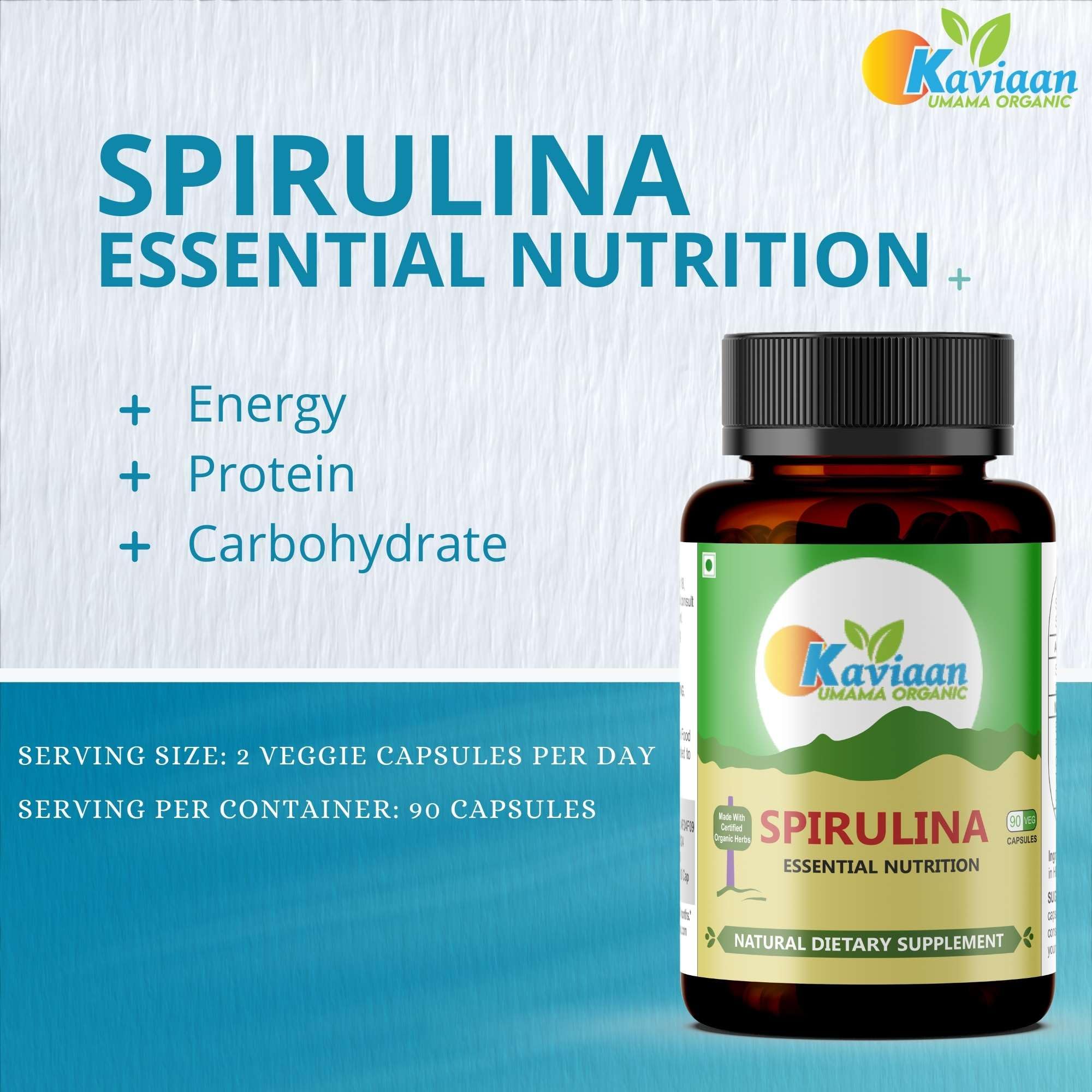 Natural spirulina supplement for wellness