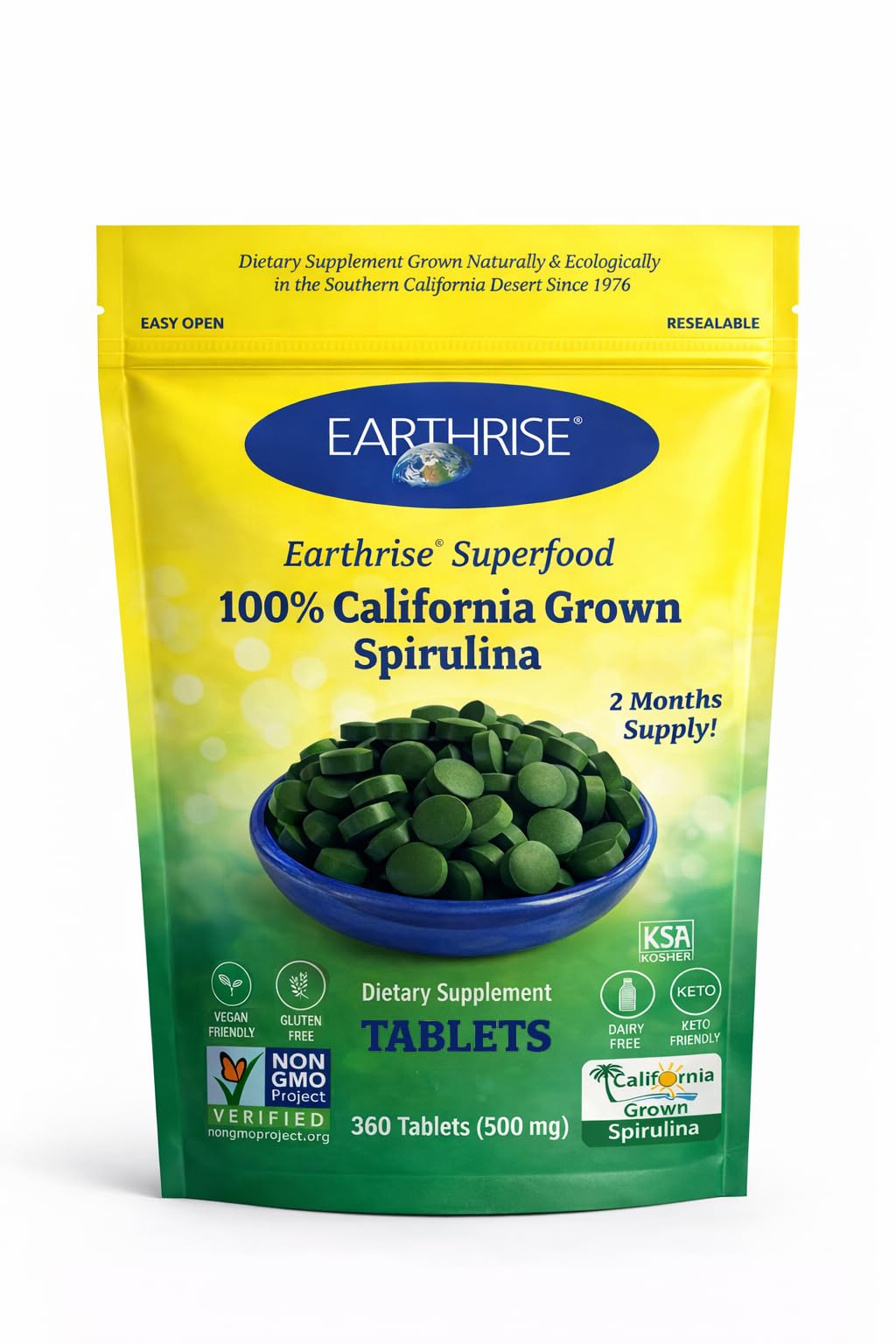 natural spirulina supplement tablets