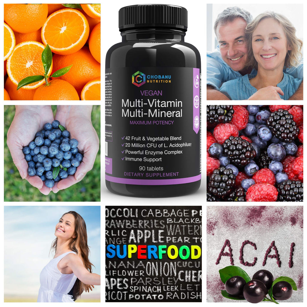 natural spirulina with fruits and veggies