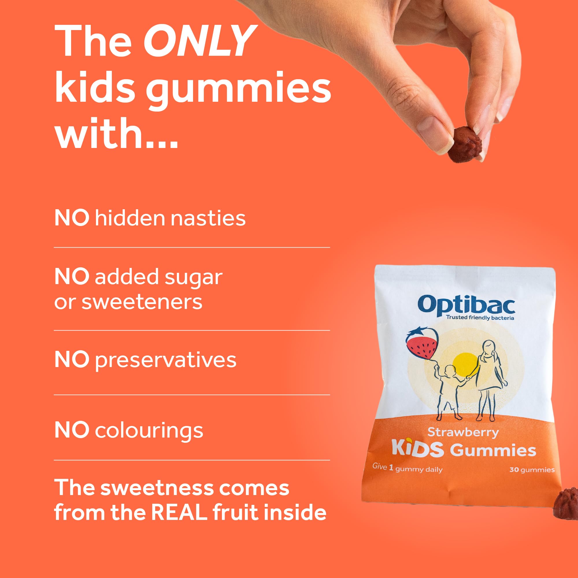 natural strawberry flavour kids' supplement