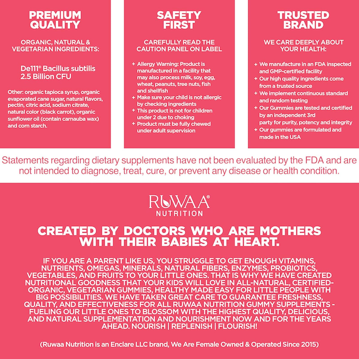 natural strawberry probiotic supplement for kids