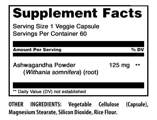 natural stress relief Ashwagandha capsules